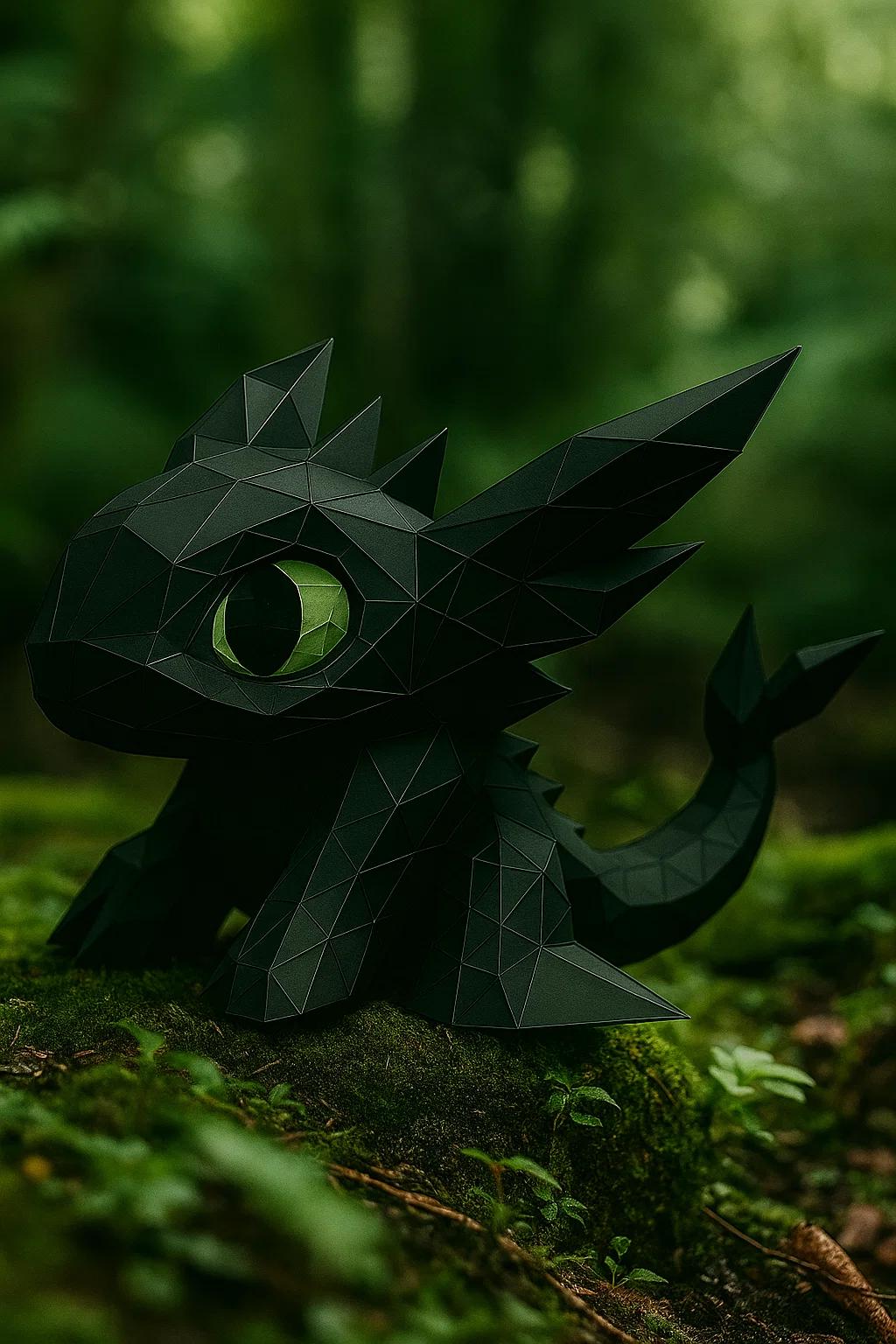 Night Fury Dragon Papercraft: DIY Low Poly Pepakura Statue (PDF ...