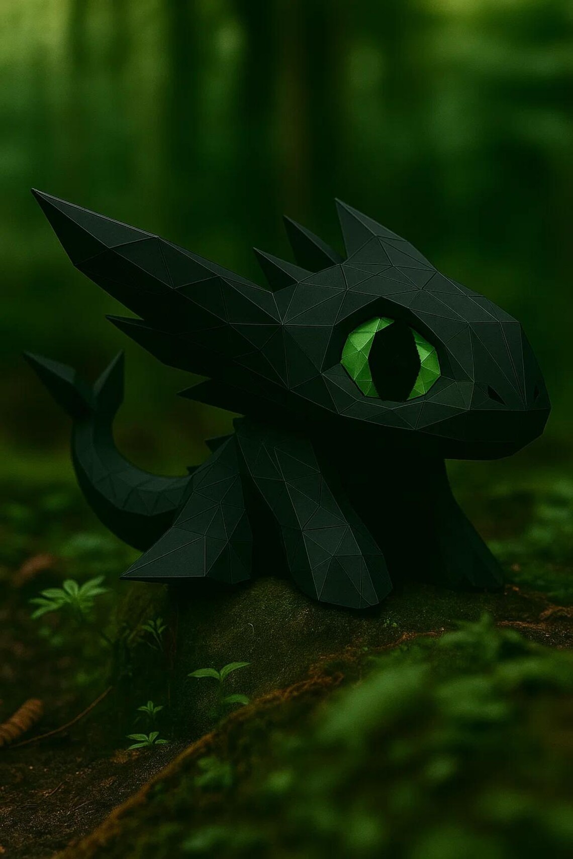 Night Fury Dragon Papercraft: DIY Low Poly Pepakura Statue (PDF ...