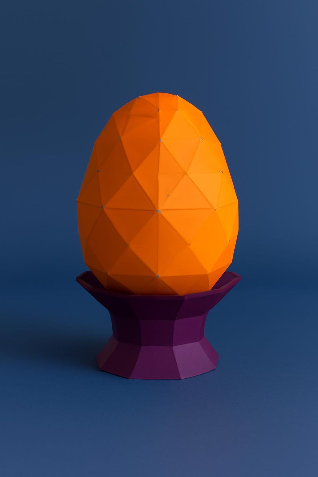 Lucky Easter Egg Papercraft PDF, SVG Template - 3D Egg Low Poly ...