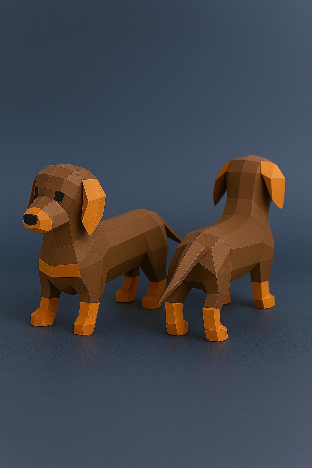 3D Dachshund Papercraft Sculpture: DIY Home Decor (PDF Template) - Etsy