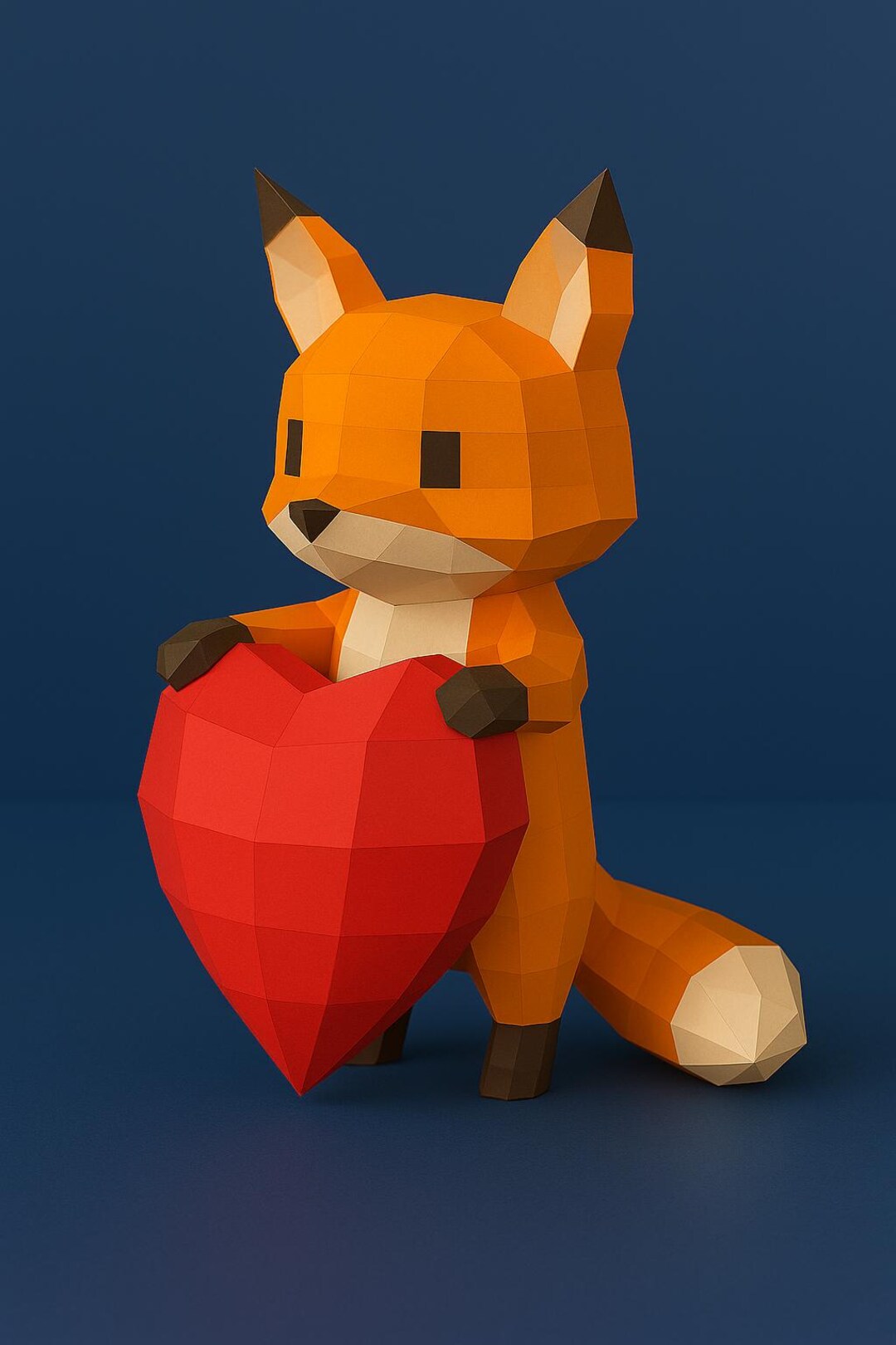 Papercraft Kit Fox, 3D Paper, Model Crafting Kit, PDF Plans to Print ...