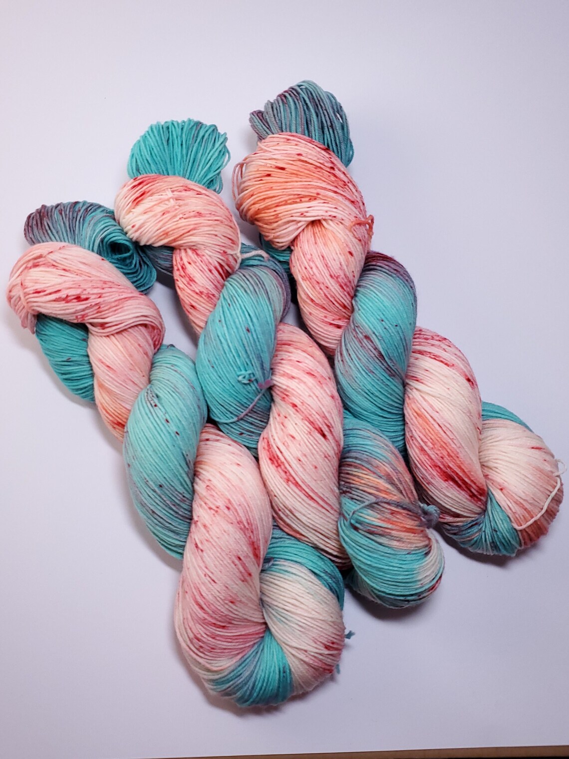 Merino Nylon Sock Yarn With Speckles Hand Dyed Micro Striping 75/25 ...