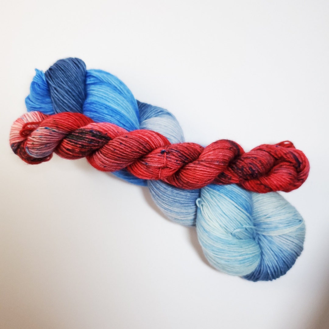 Sock Set With Contrast Mini Merino Nylon 75/25 Hand Dyed Sock Yarn ...
