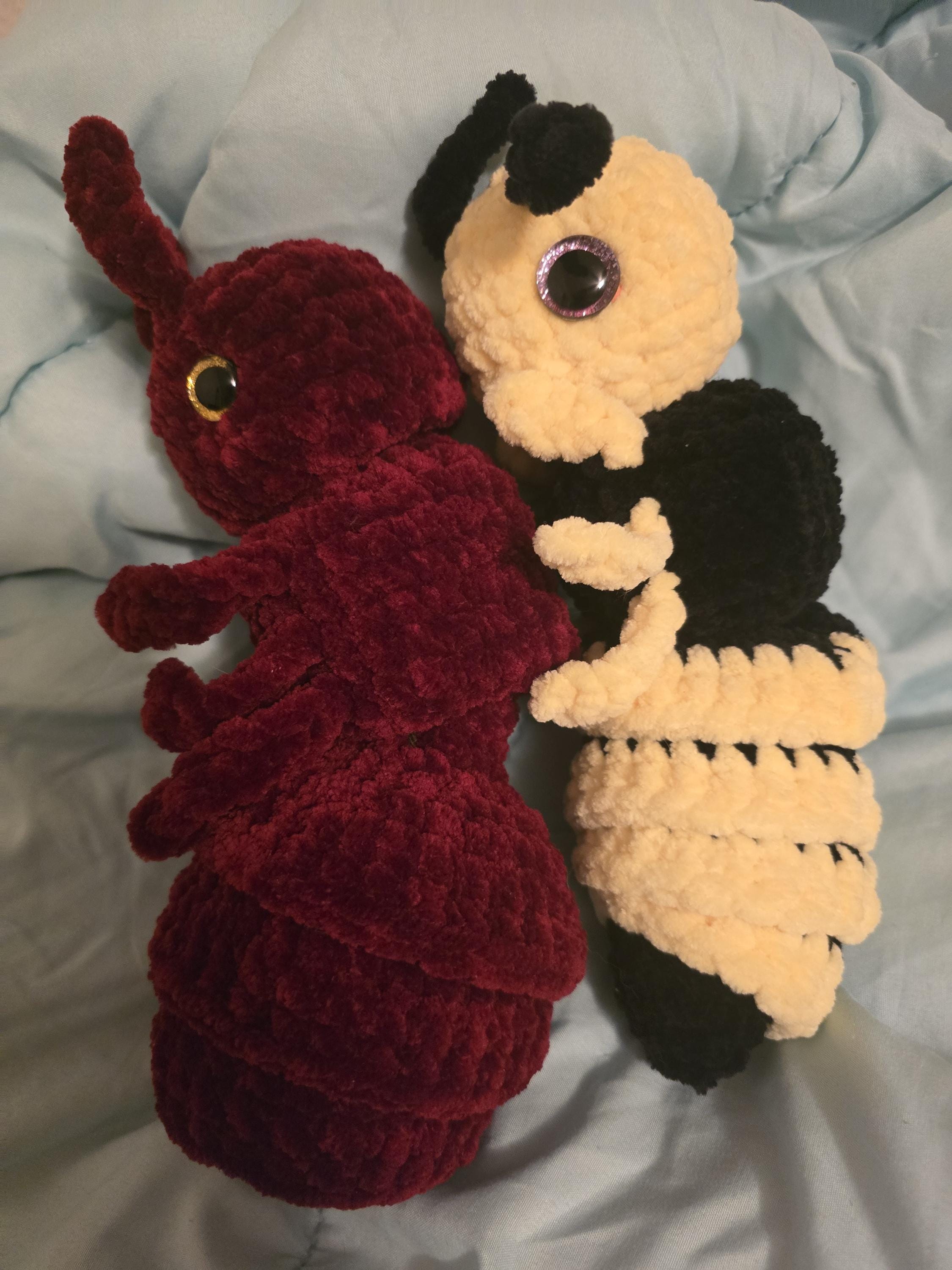 Crochet Bee & Fire Ant Bundle - Etsy