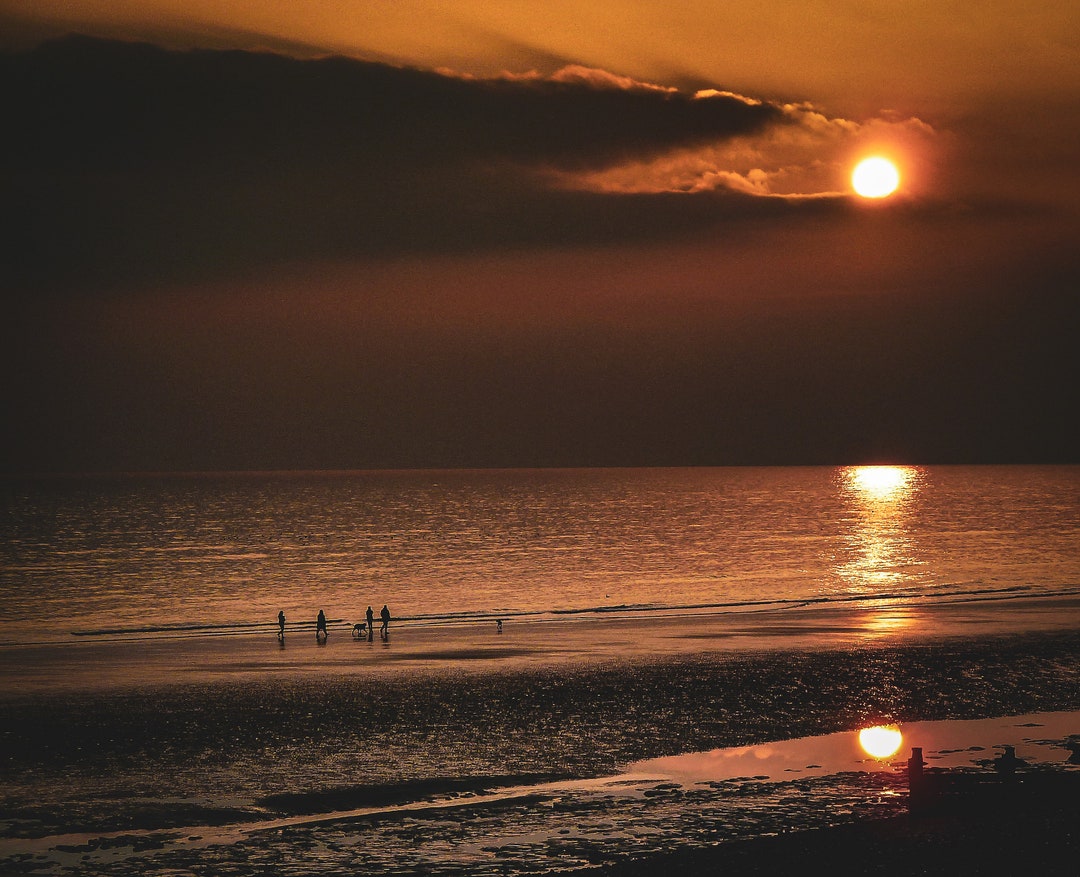 Beautiful Sunset Beach Scene - Etsy