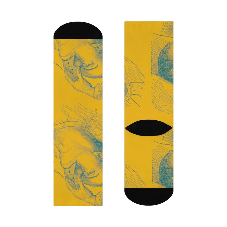 Vintage Ether Mask Socks – Hand-drawn Anesthesia Art, Cushioned Crew ...