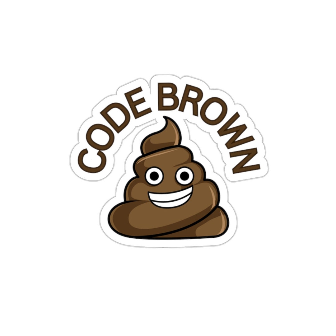 Poop, Poop is Funny, Code Brown, Brown Swirl, Die-cut Stickers, Poop ...