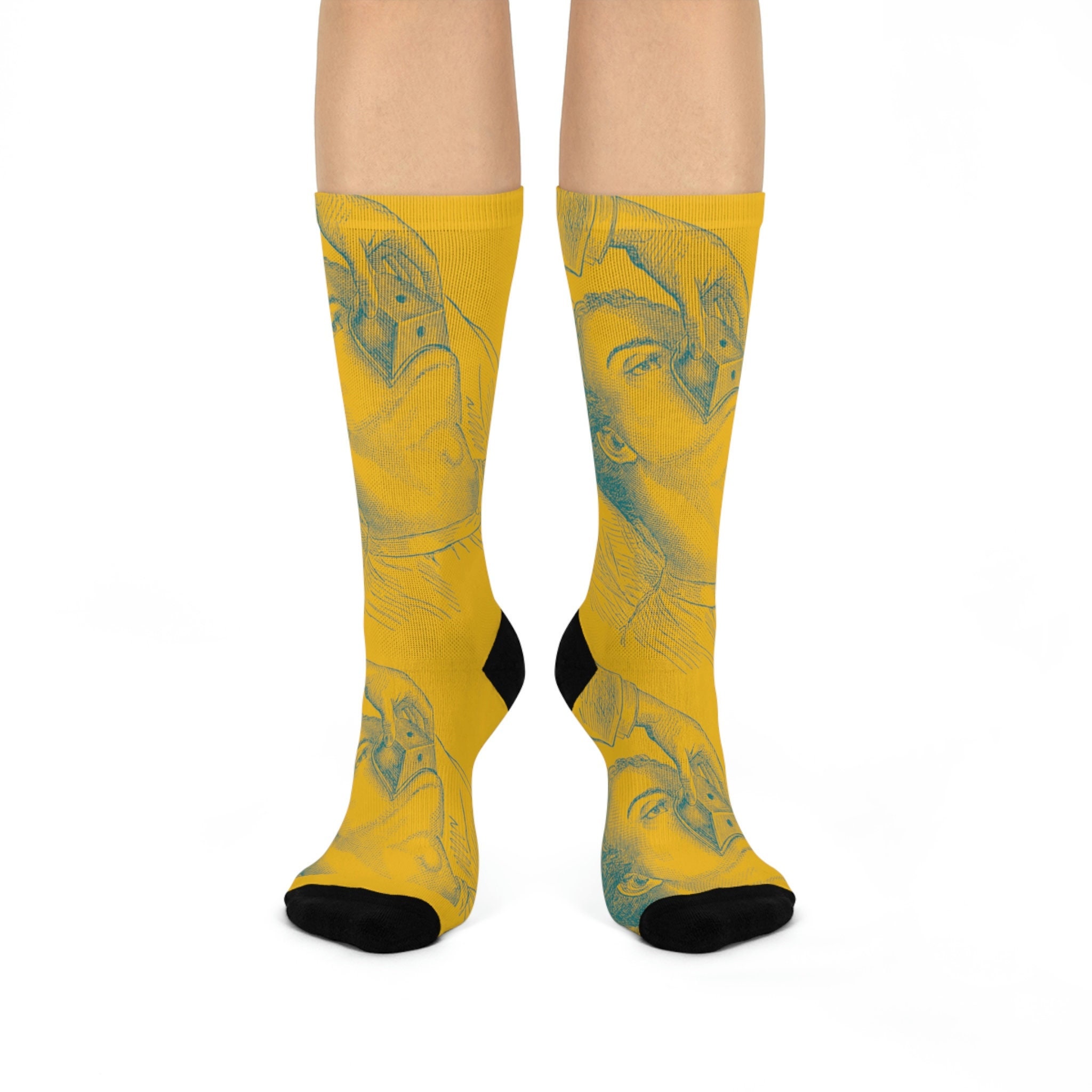 Vintage Ether Mask Socks – Hand-drawn Anesthesia Art, Cushioned Crew ...