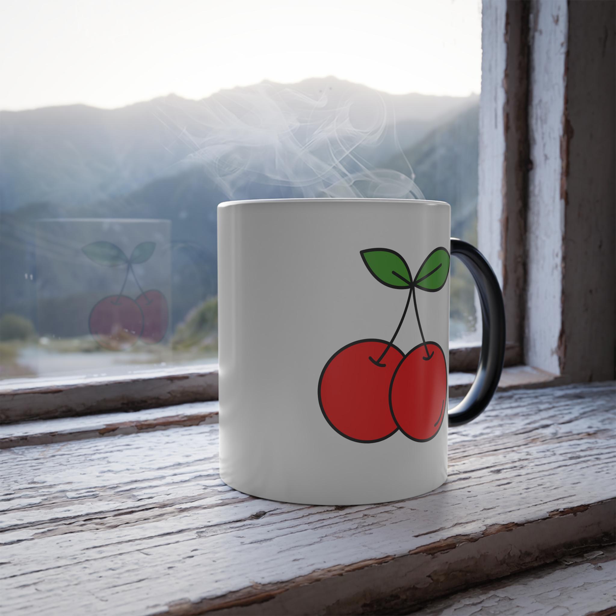 Cheeky Cherry Magic: Color-changing Mug, Color Morphing Mug, 11oz - Etsy