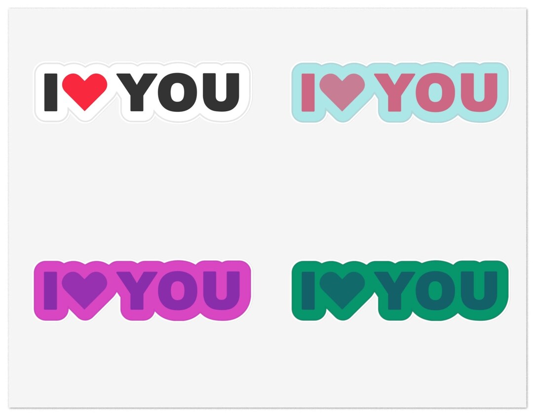 Retro Love Revived: I HEART You Sticker Sheet Sticker Sheets - Etsy