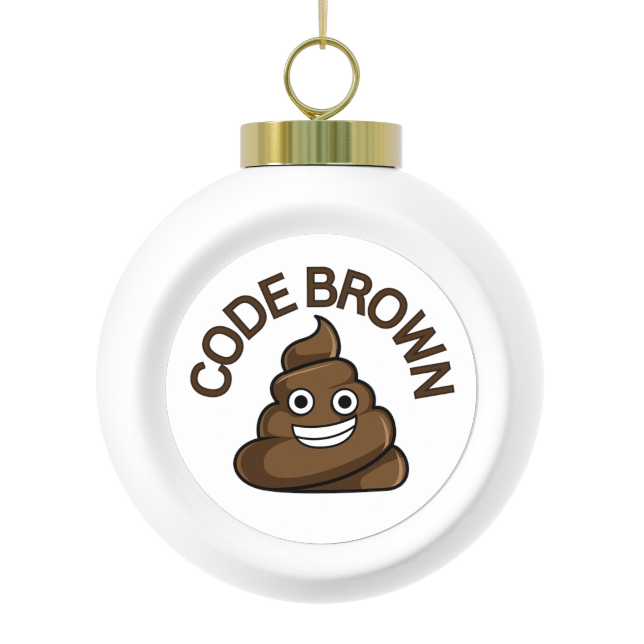 Code Brown Cheer: Hilarious Poop Emoji Ornament for Nurses - Etsy