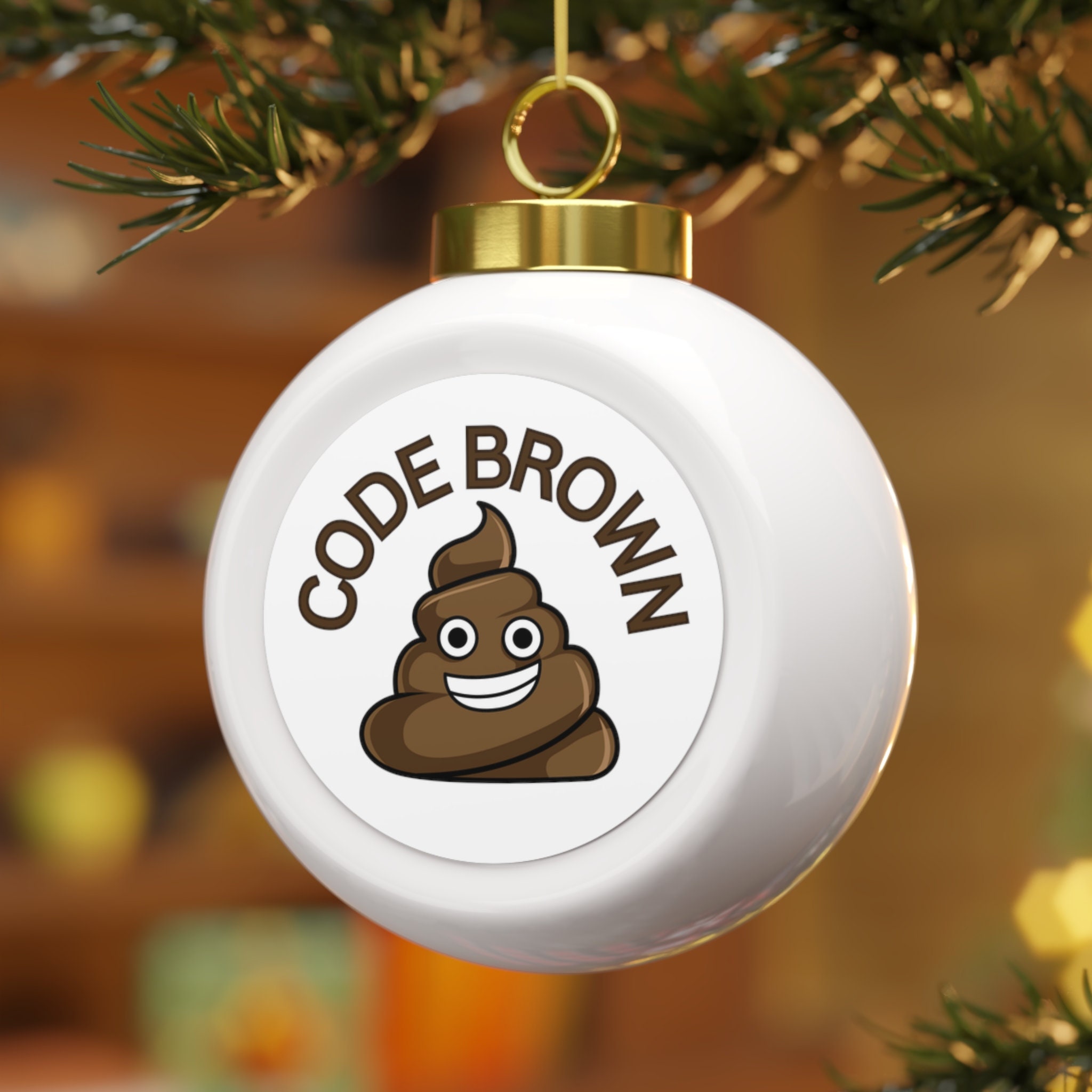 Code Brown Cheer: Hilarious Poop Emoji Ornament for Nurses - Etsy