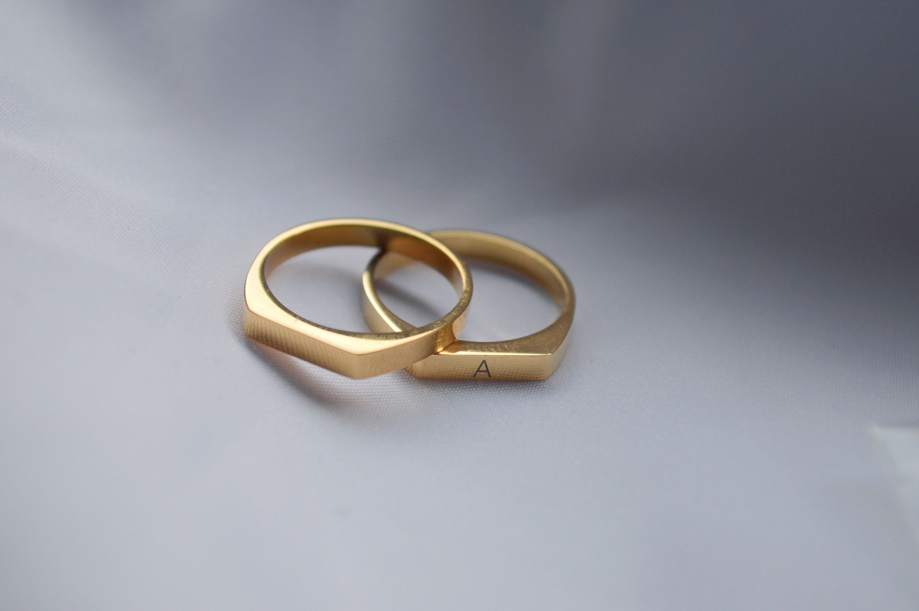 Signet Ring Personalised Signet Ring Engraved Ring - Etsy