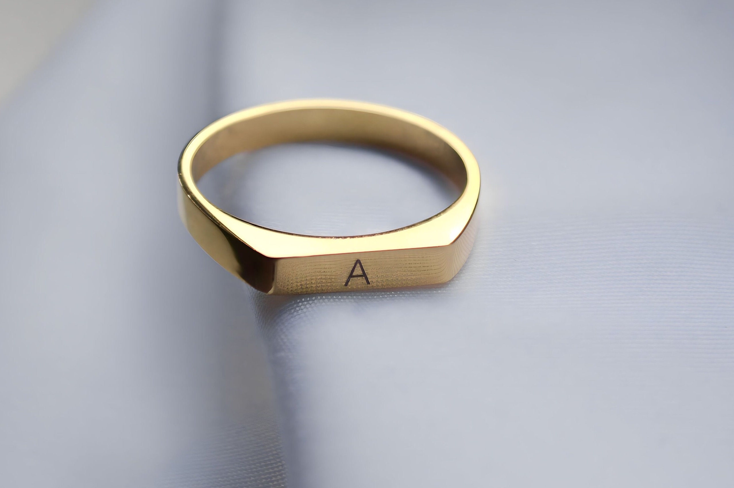 Signet Ring Personalised Signet Ring Engraved Ring - Etsy