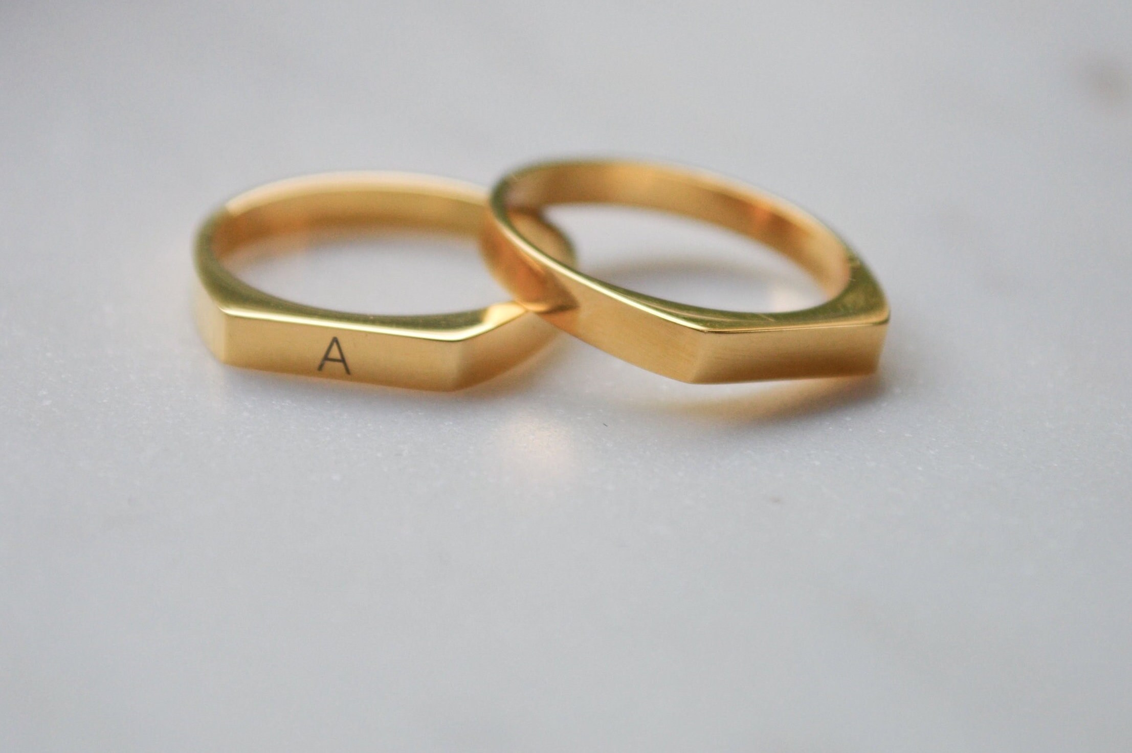 Signet Ring Personalised Signet Ring Engraved Ring - Etsy