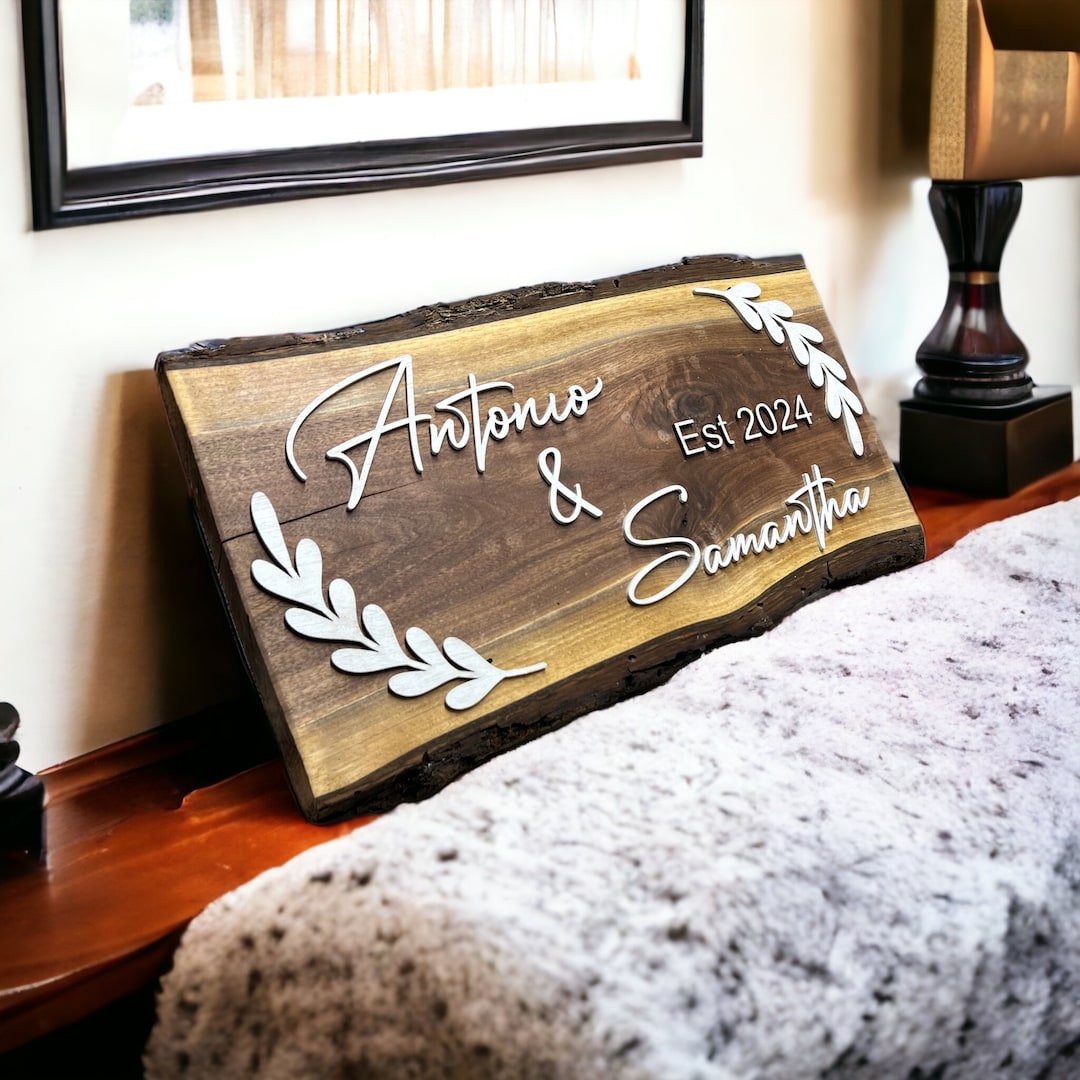 Walnut Wedding Sign 20 Inch X 11 Inch - Etsy