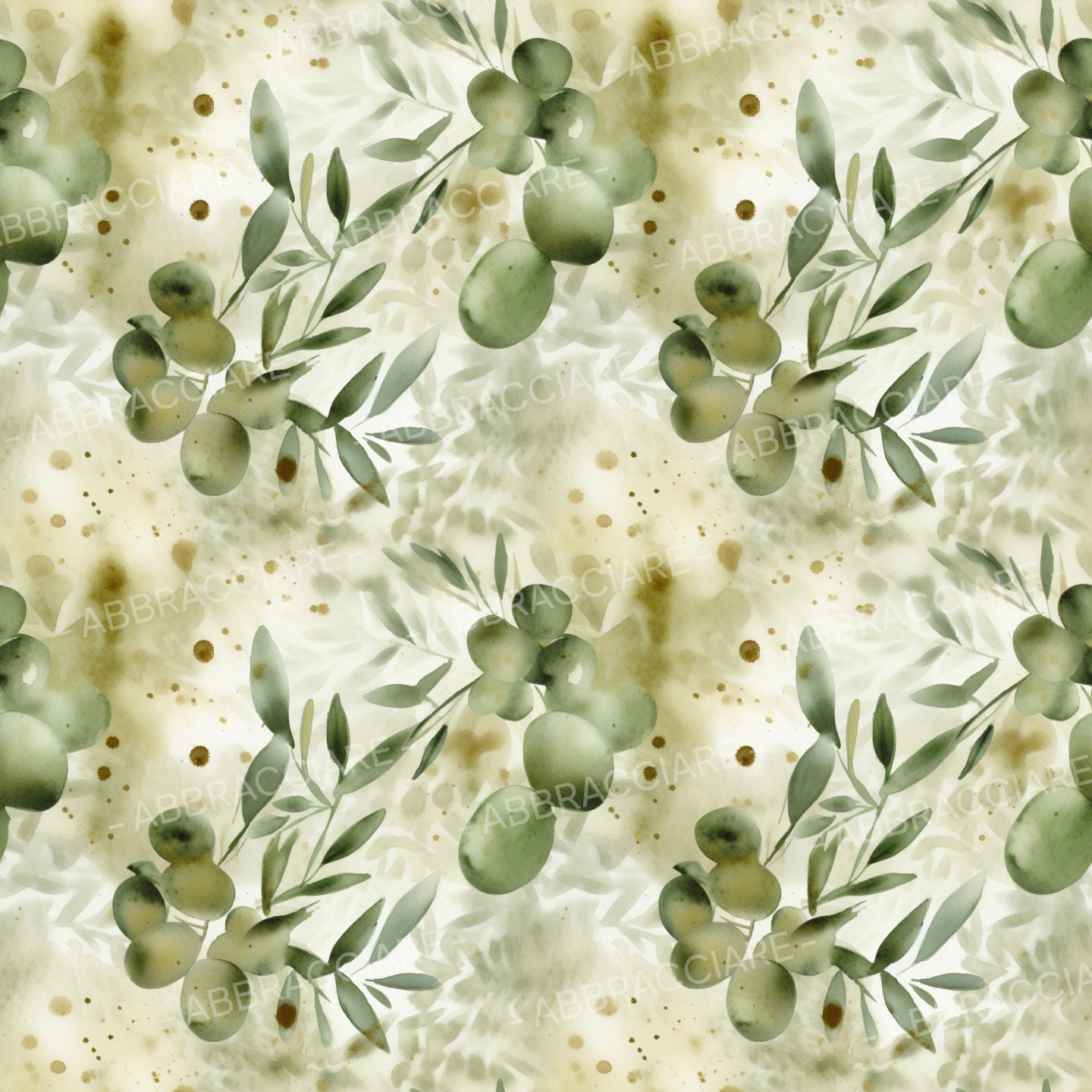 Olive Watercolor Texture Digital Paper Pack Set of 10 Seamless Patterns ...