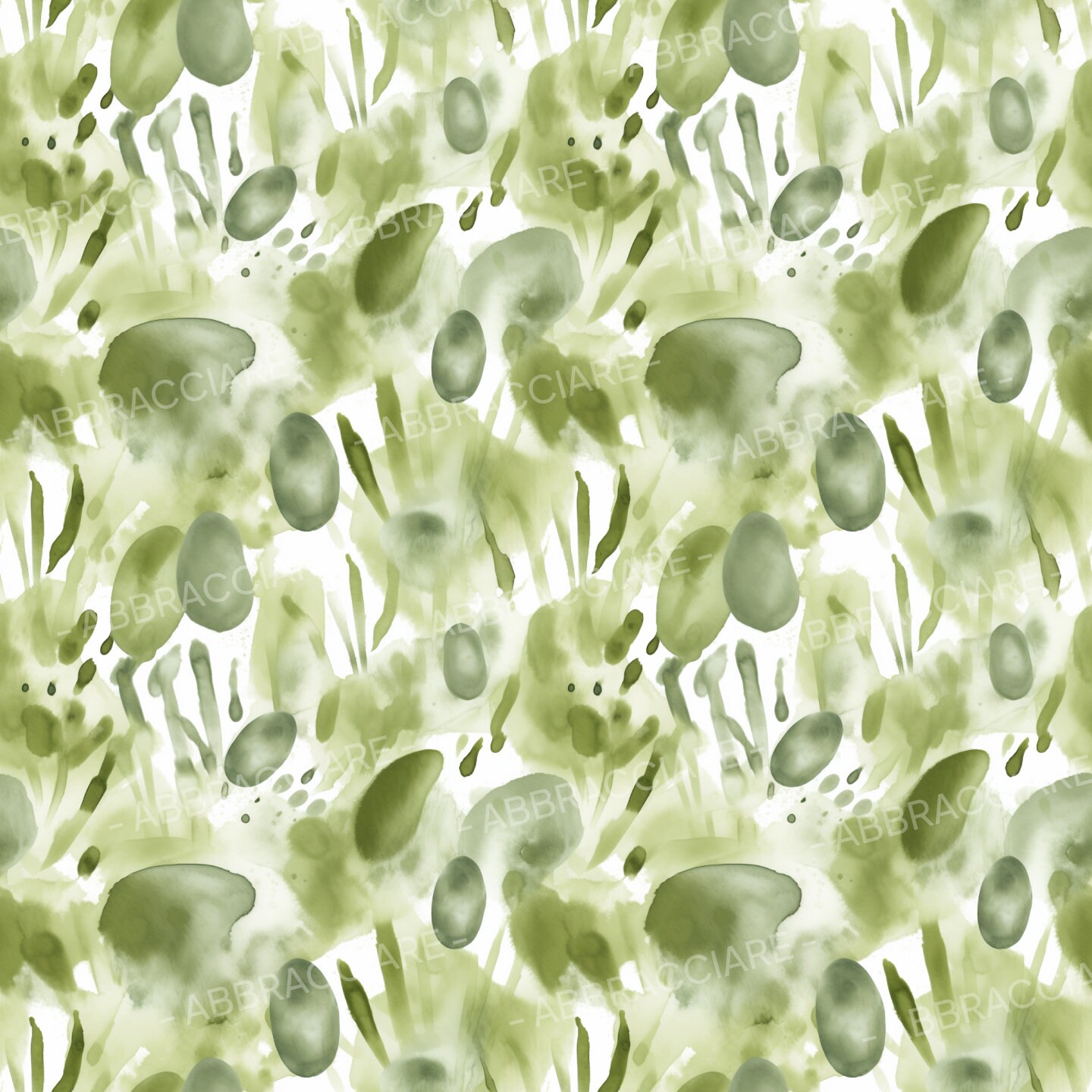 Olive Green Watercolor Texture Digital Paper Pack - Set of 10 Seamless ...