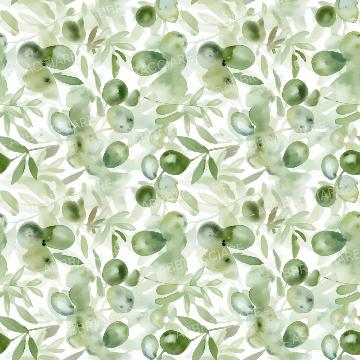 Olive Watercolor Texture Digital Paper Pack Set of 10 Seamless Patterns ...