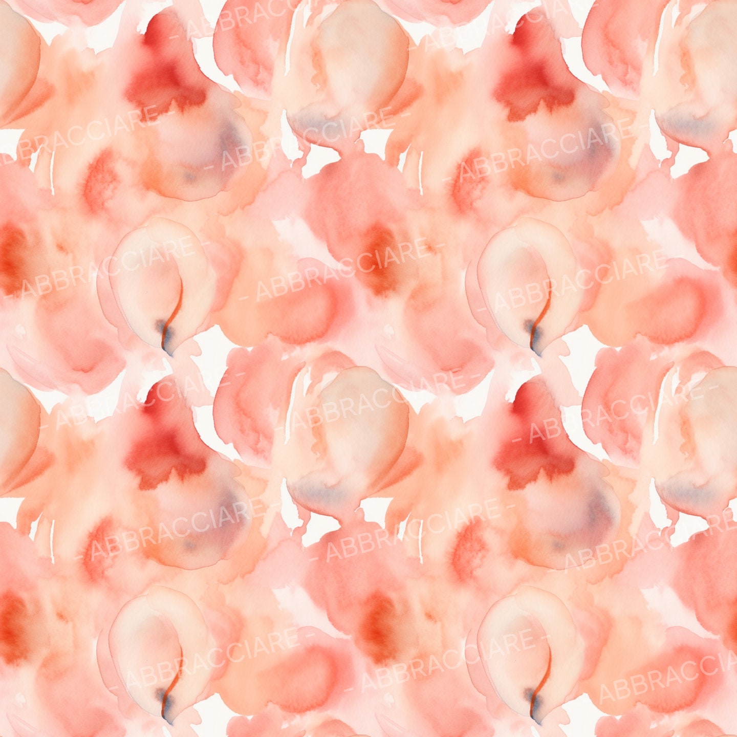 Peach Watercolor Texture Digital Paper Pack - Set of 10 Seamless ...