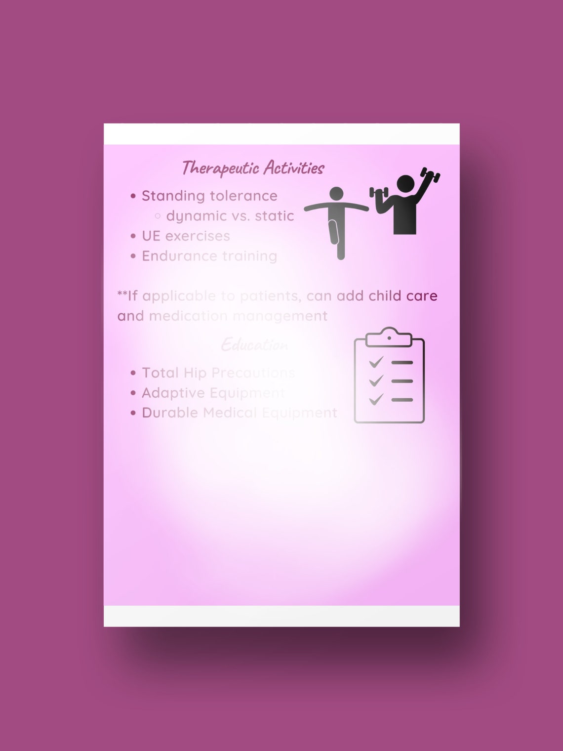 Total Hip Replacement Reference / Occupational Therapy / OT / Adls ...