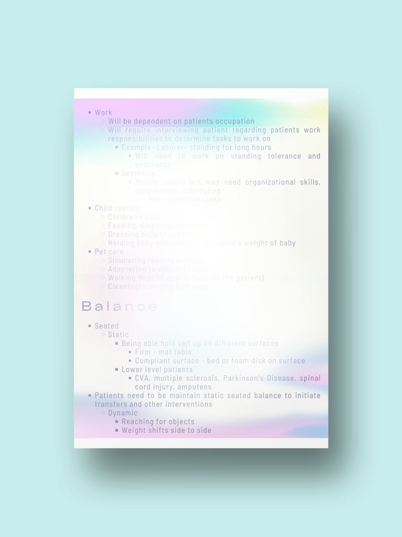 Occupational Therapy Interventions for Level II Fieldwork / OT ...