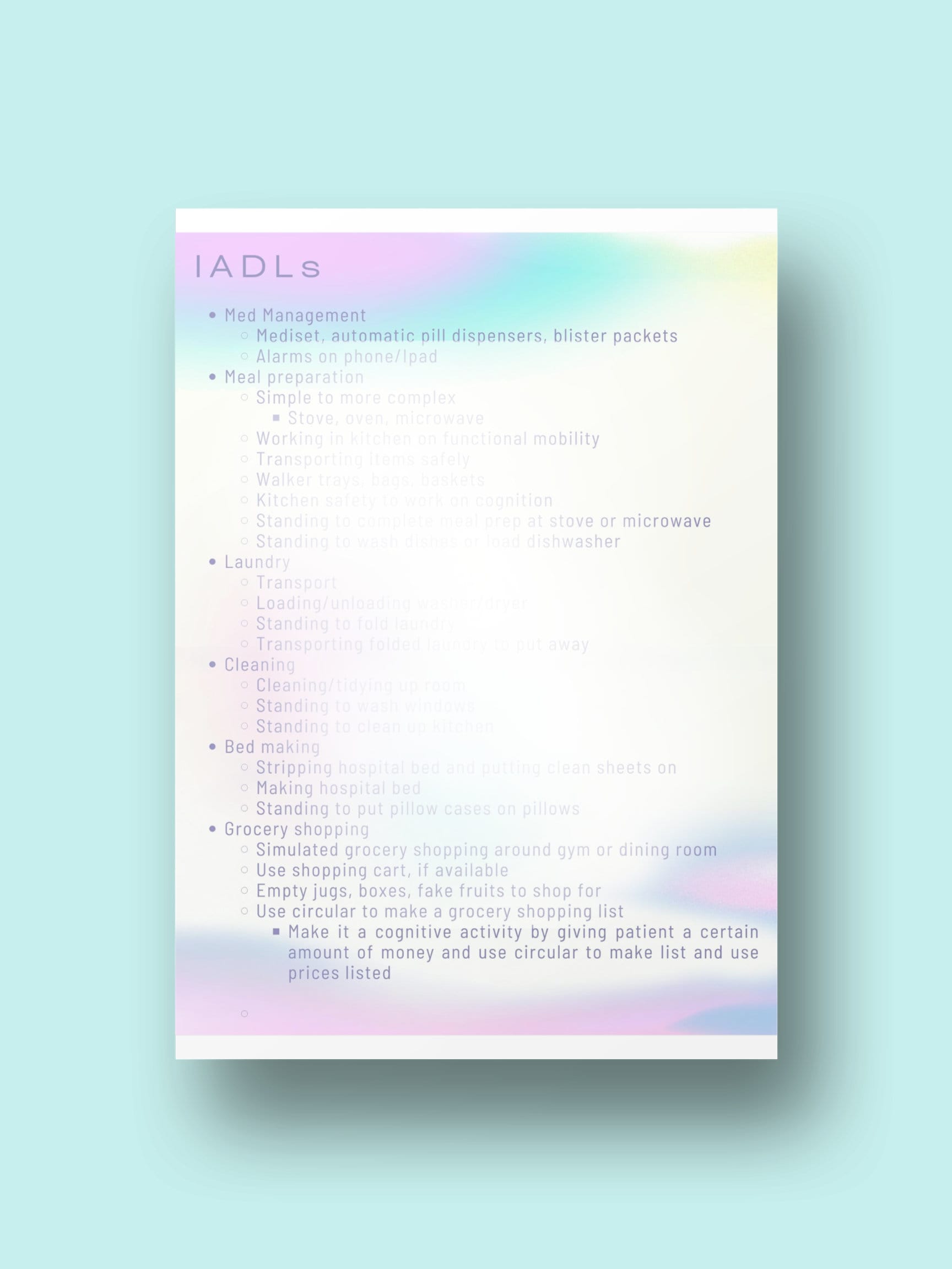 Occupational Therapy Interventions for Level II Fieldwork / OT ...