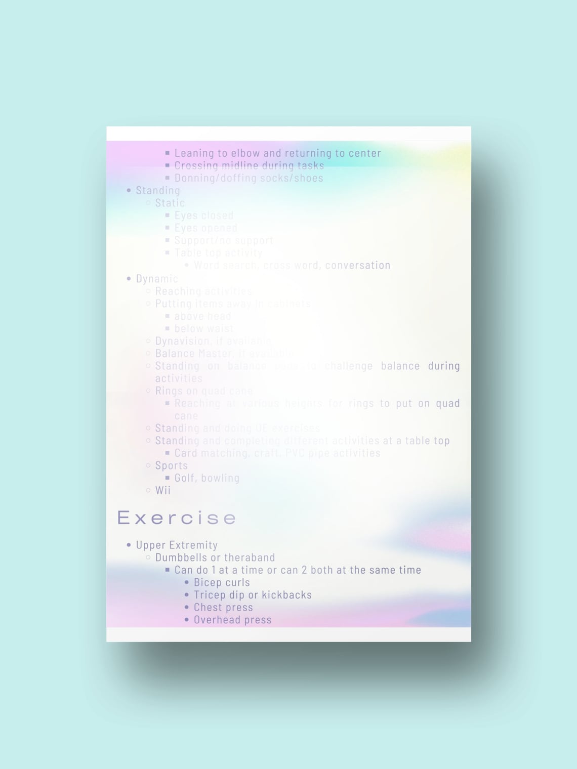 Occupational Therapy Interventions for Level II Fieldwork / OT ...