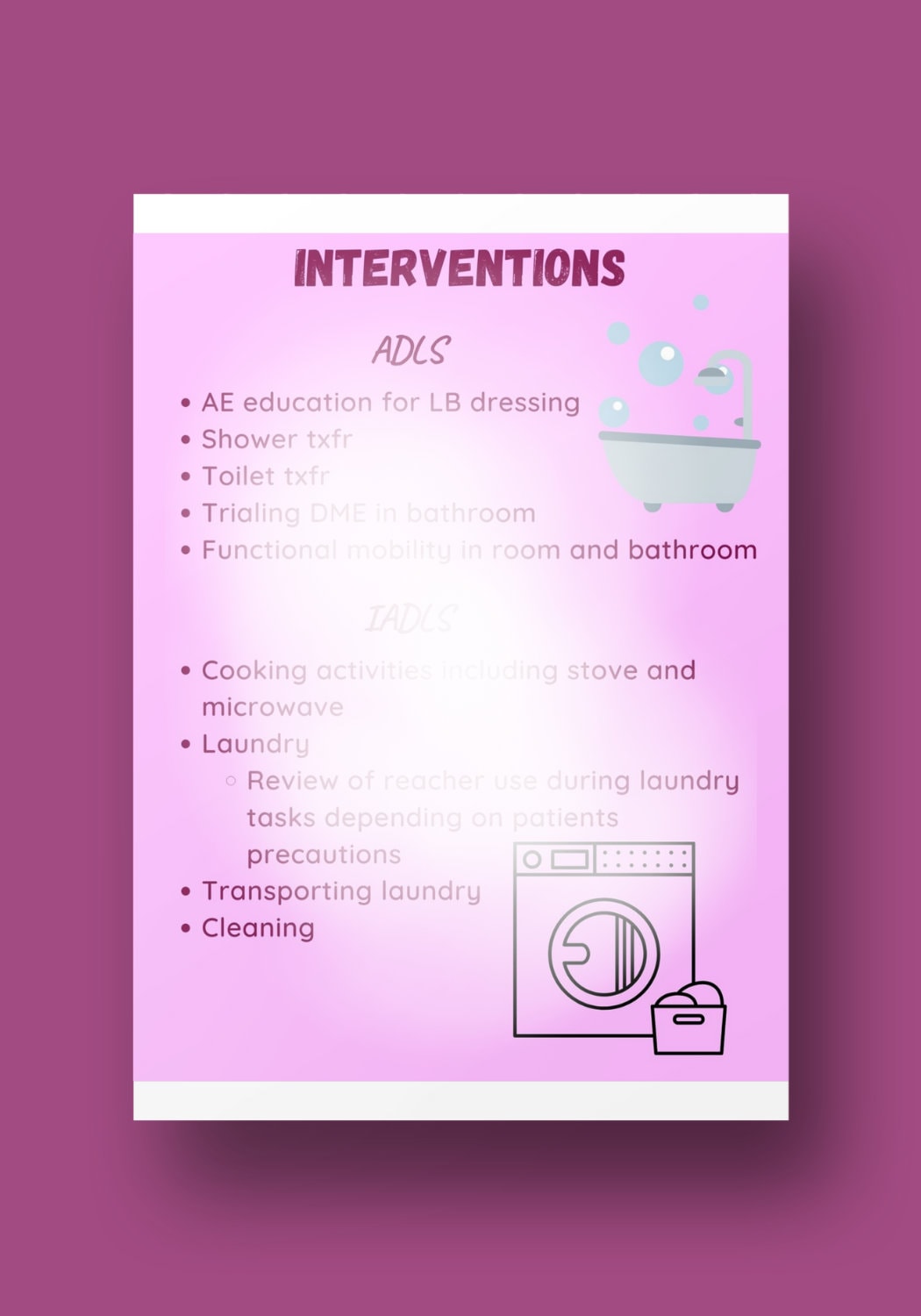 Total Hip Replacement Reference Note Card Size / Occupational Therapy ...