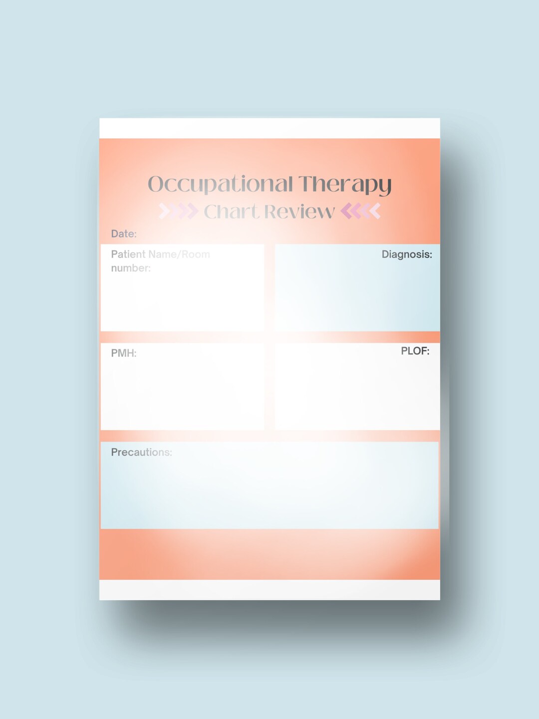 Occupational Therapy Chart Review / OT / OT Student / Level II ...