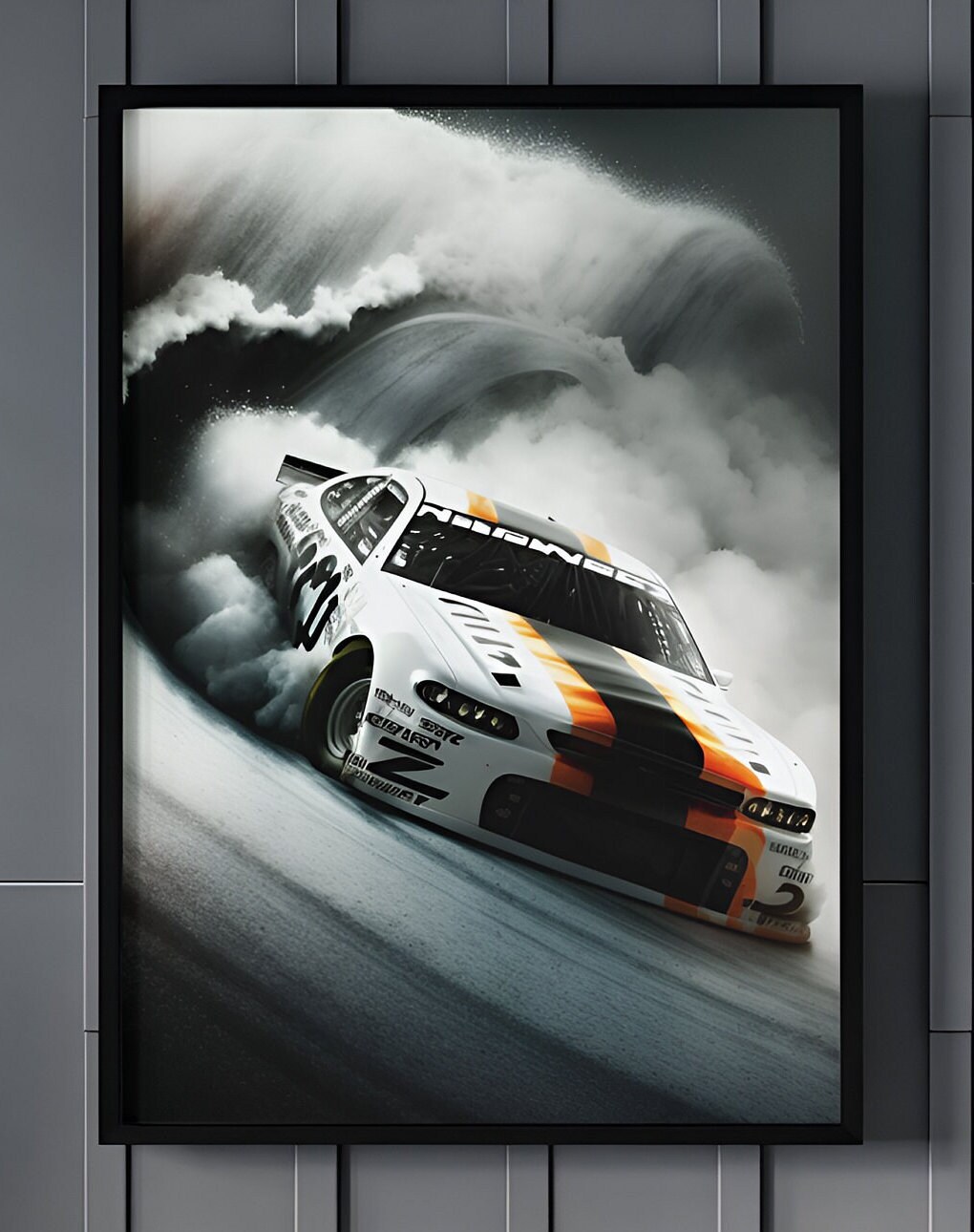 Drifting Rally Car / Printable Digital Painting / Print Download / Wall ...