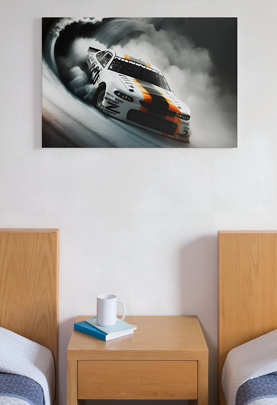 Drifting Rally Car / Printable Digital Painting / Print Download / Wall ...