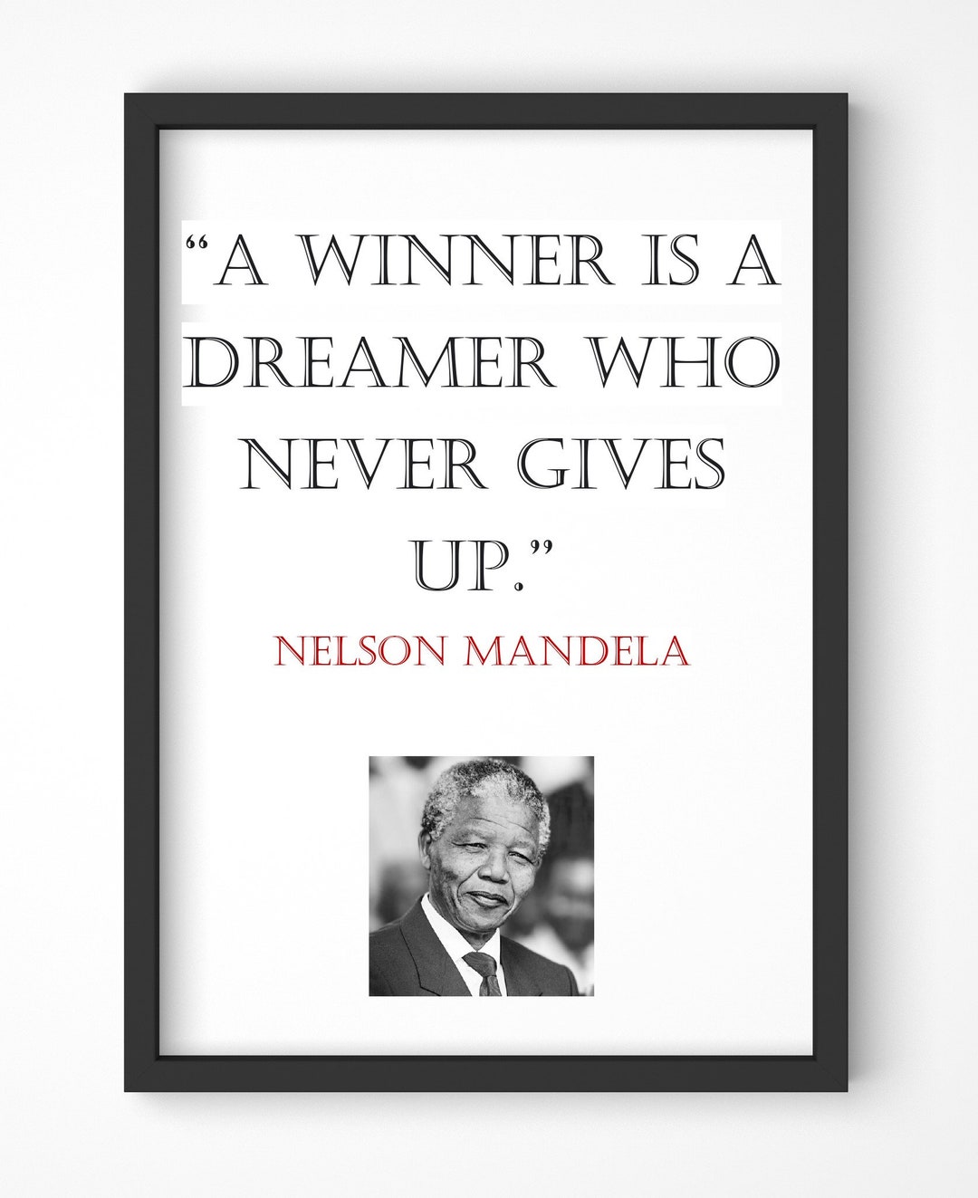 Nelson Mandela Quote, Print, Poster, Gift, Wall Art, Decor ...
