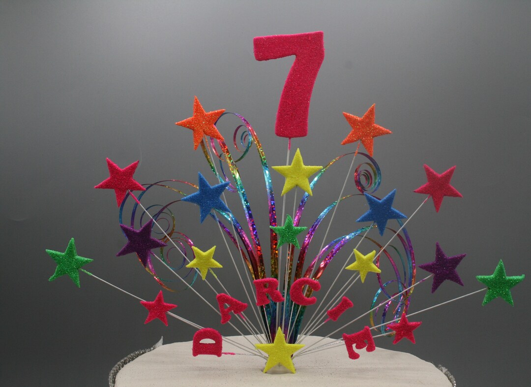 Neon Fluorescent Cake Topper Cake Decoration Cake Spray Birthday ...