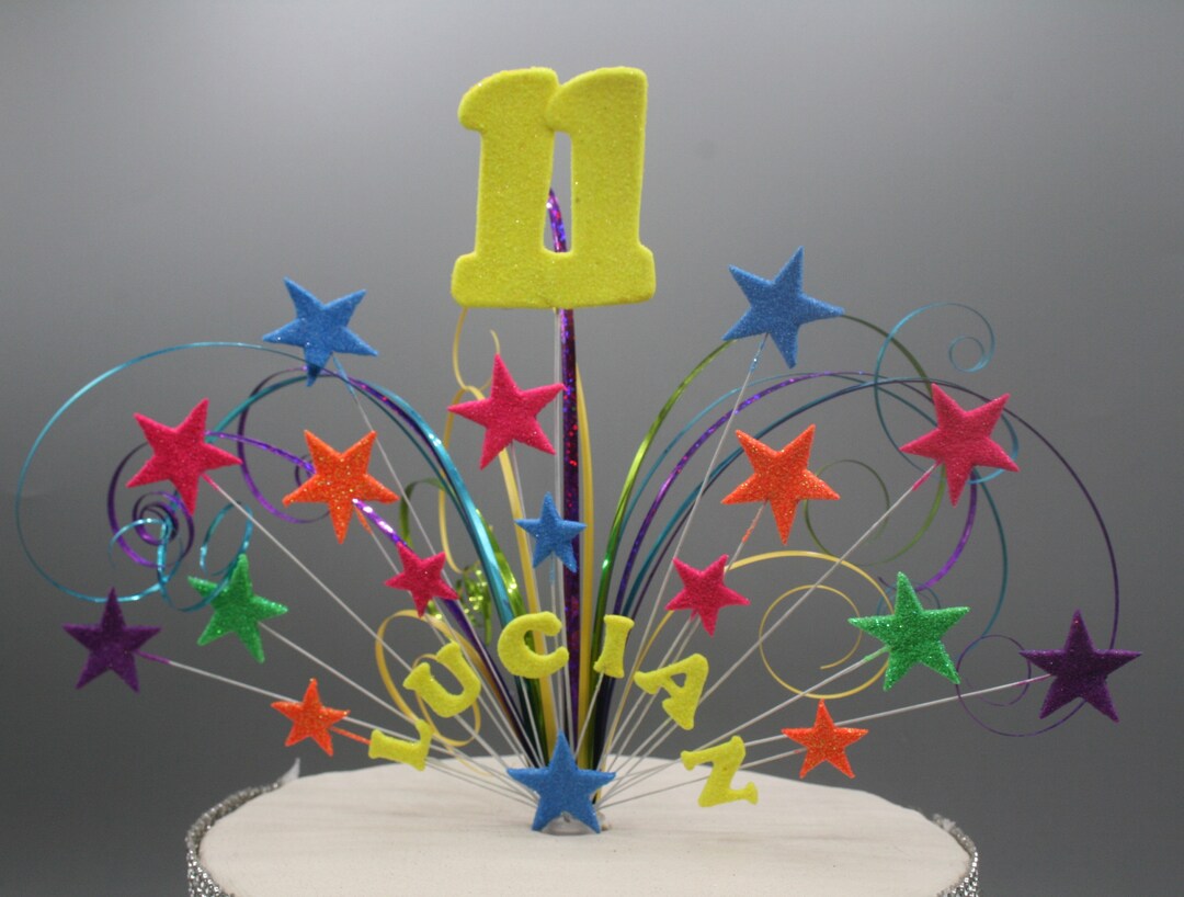 Neon Fluorescent Cake Topper Cake Decoration Cake Spray Birthday ...