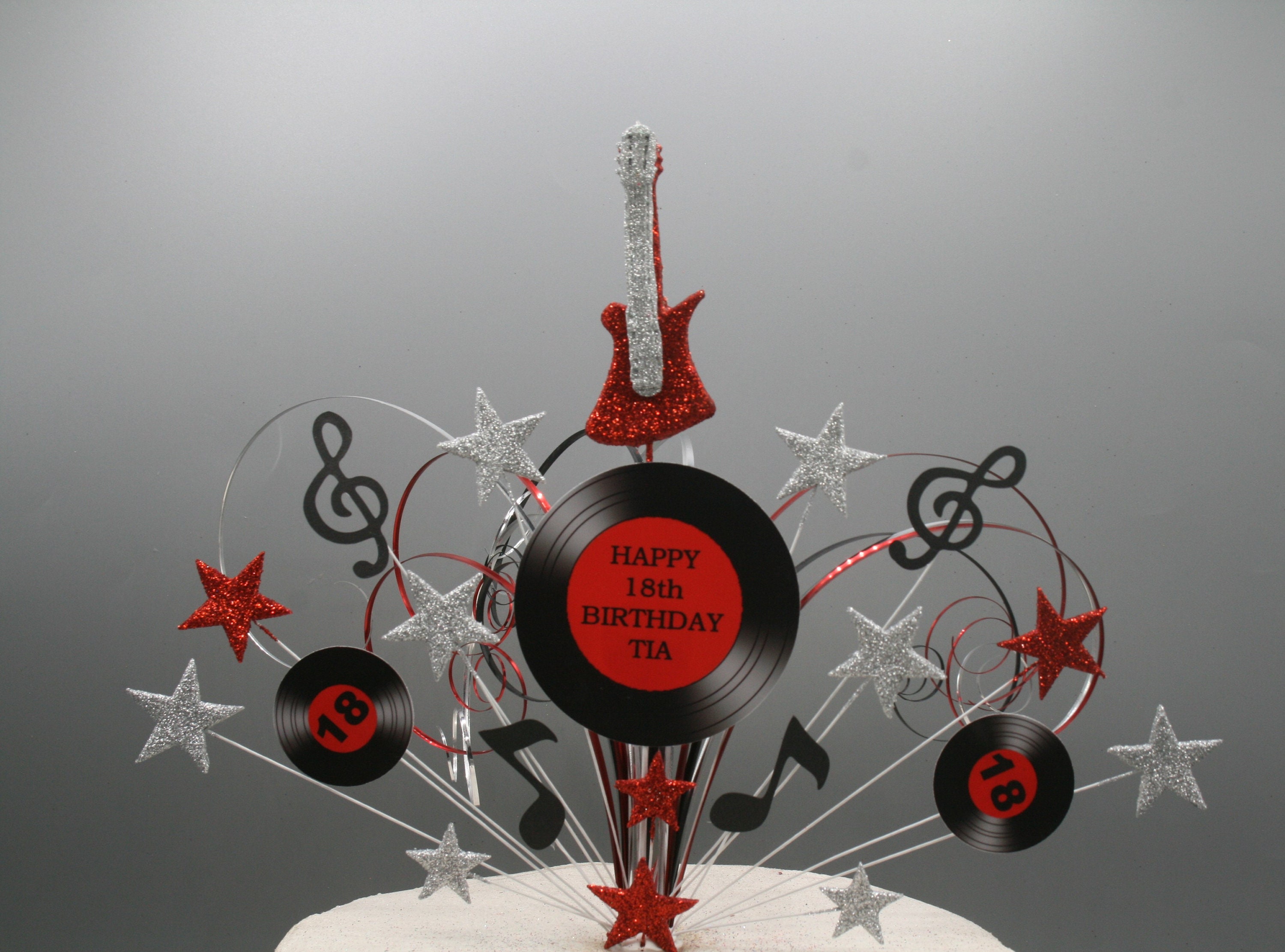 Guitar Musical Cake Topper Cake Decoration Cake Spray Birthday - Etsy