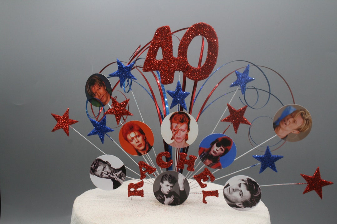 David Bowie Cake Topper Cake Decoration Cake Spray Birthday - Etsy