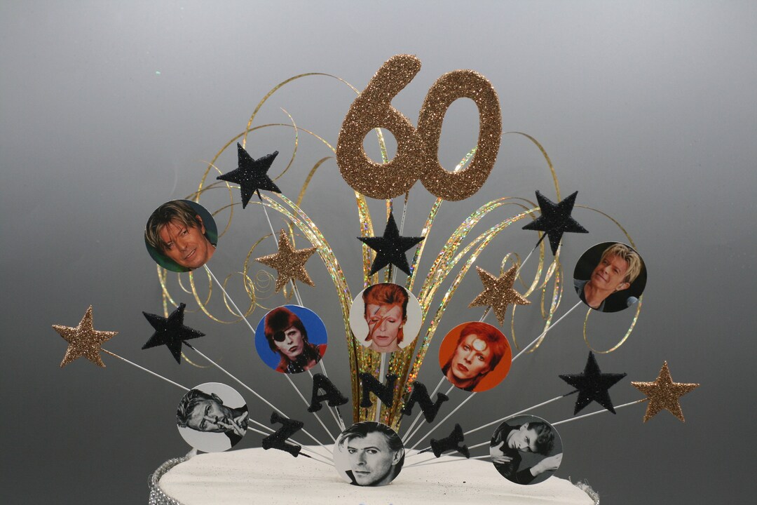 David Bowie Cake Topper Cake Decoration Cake Spray Birthday Starburst ...