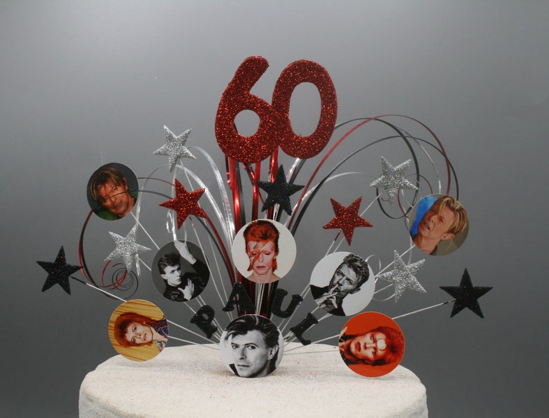 David Bowie Cake Topper Cake Decoration Cake Spray Birthday - Etsy