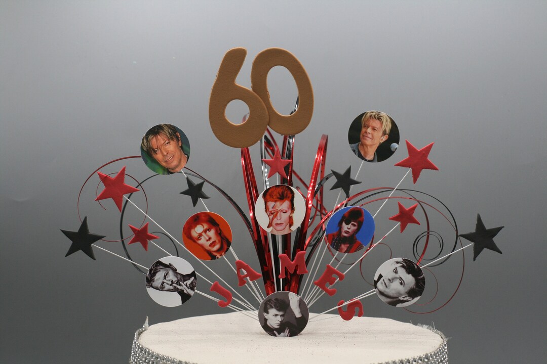 David Bowie Cake Topper Cake Decoration Cake Spray Birthday Starburst ...