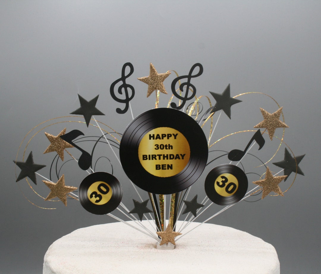 Music Musical Vinyl Cake Topper Cake Decoration Cake Spray Birthday ...