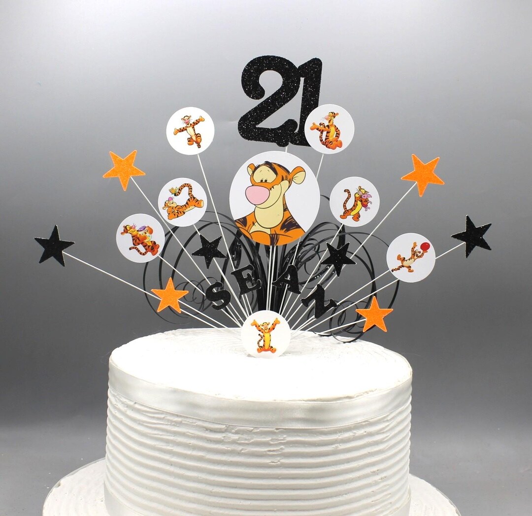 Tigger 16th 18th 21st 30th 40th 50th 60th 70th 80th 90th 100th Cake ...