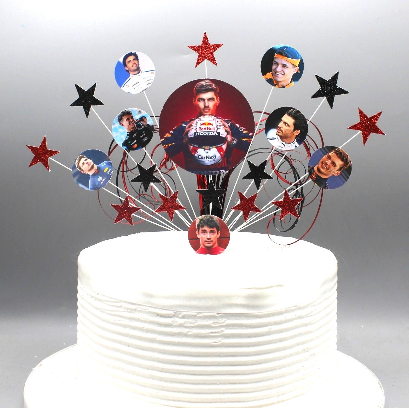 Formula 1 F1 Cake Topper Lando Charles Carlos Kimi Oscar Lewis ...