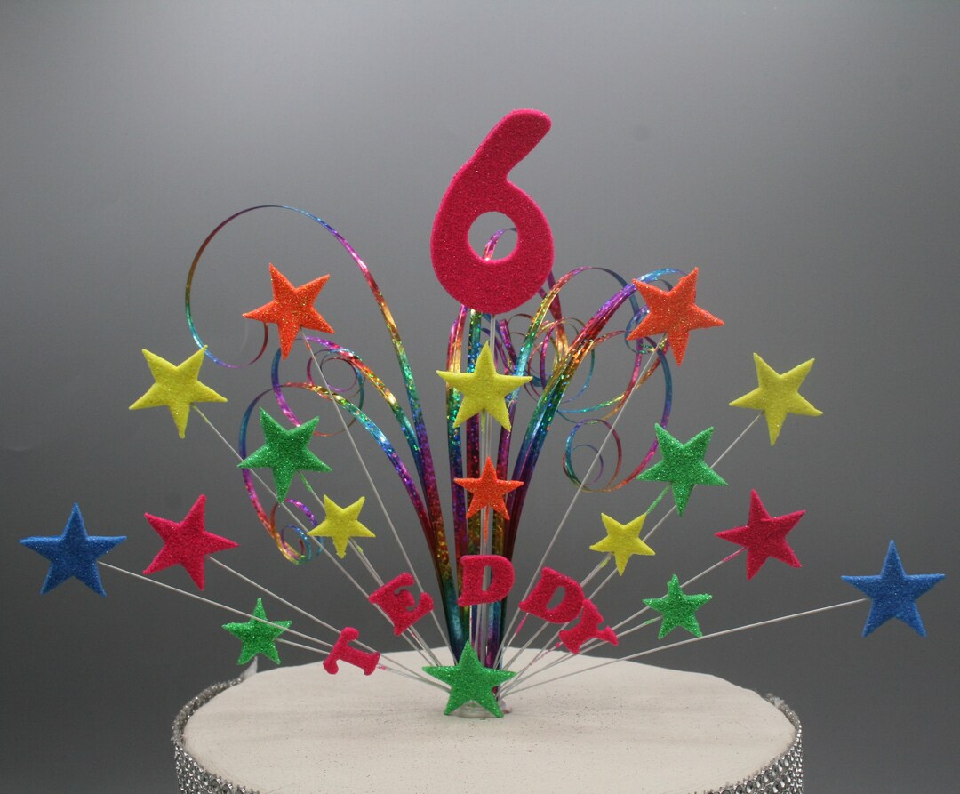 Neon Fluorescent Cake Topper Cake Decoration Cake Spray Birthday ...