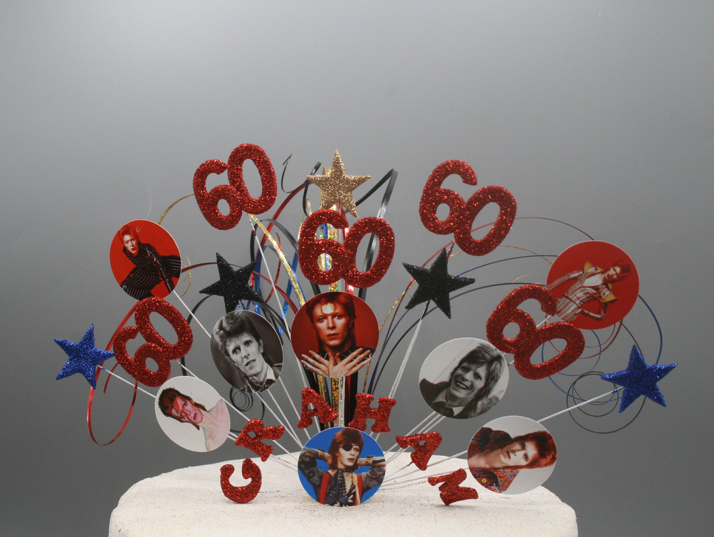 David Bowie Cake Topper Cake Decoration Cake Spray Birthday - Etsy