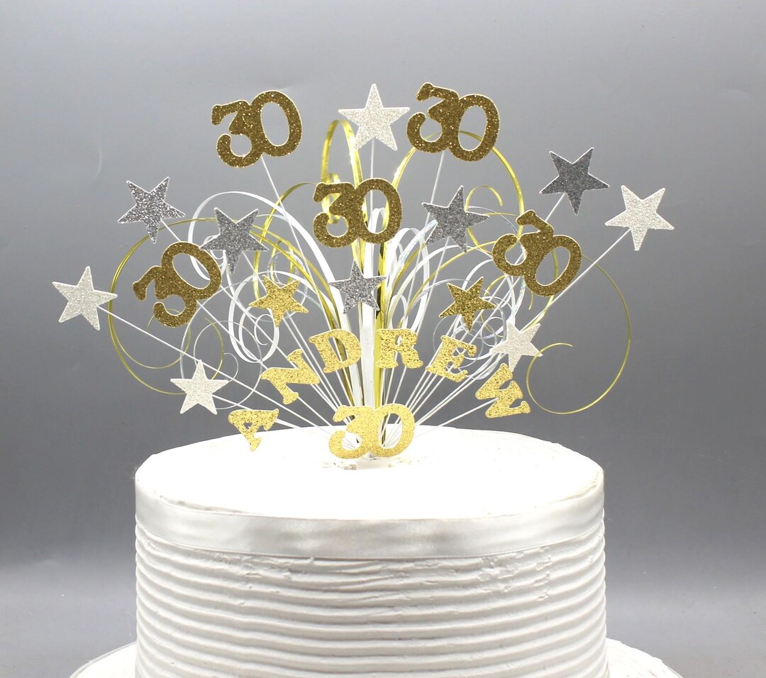 Cake Topper Birthday Party Table Centre Piece 18th 21st 30th 40th 50th ...