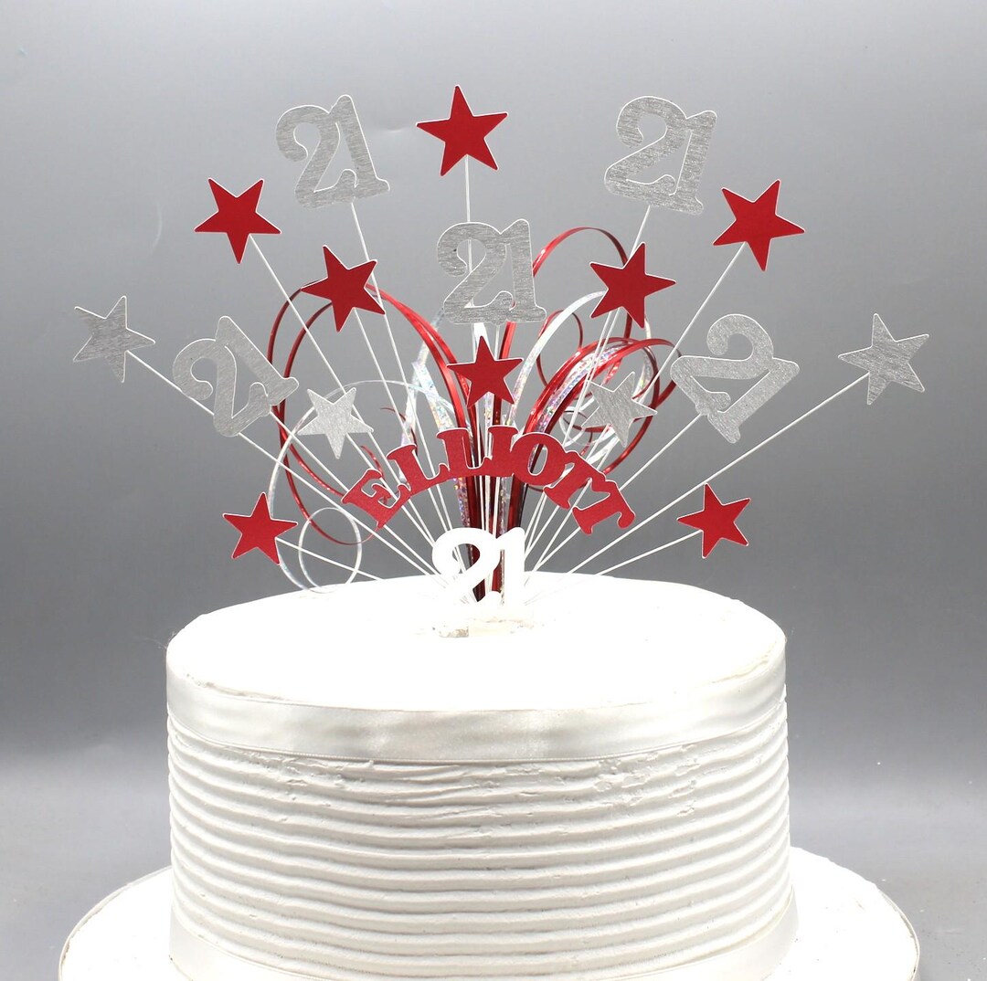 Cake Topper Birthday Party Table Centre Piece 18th 21st 30th 40th 50th ...