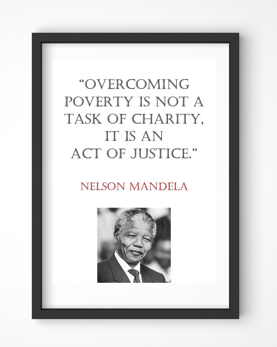 Nelson Mandela Quote, Print, Poster, Gift, Wall Art, Decor ...