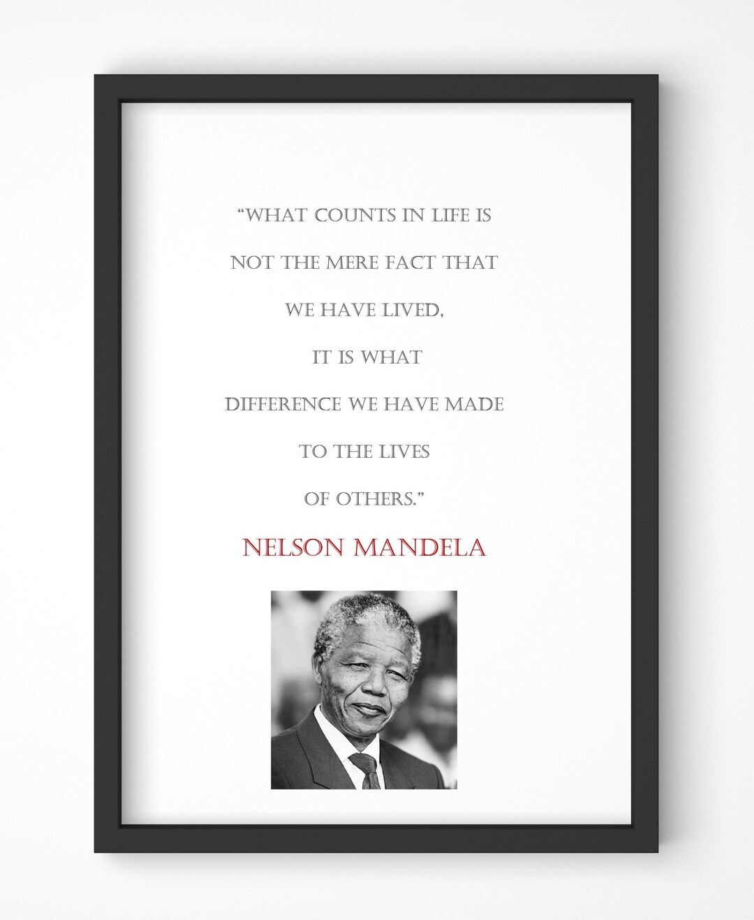 Nelson Mandela Quote, Print, Poster, Gift, Wall Art, Decor ...