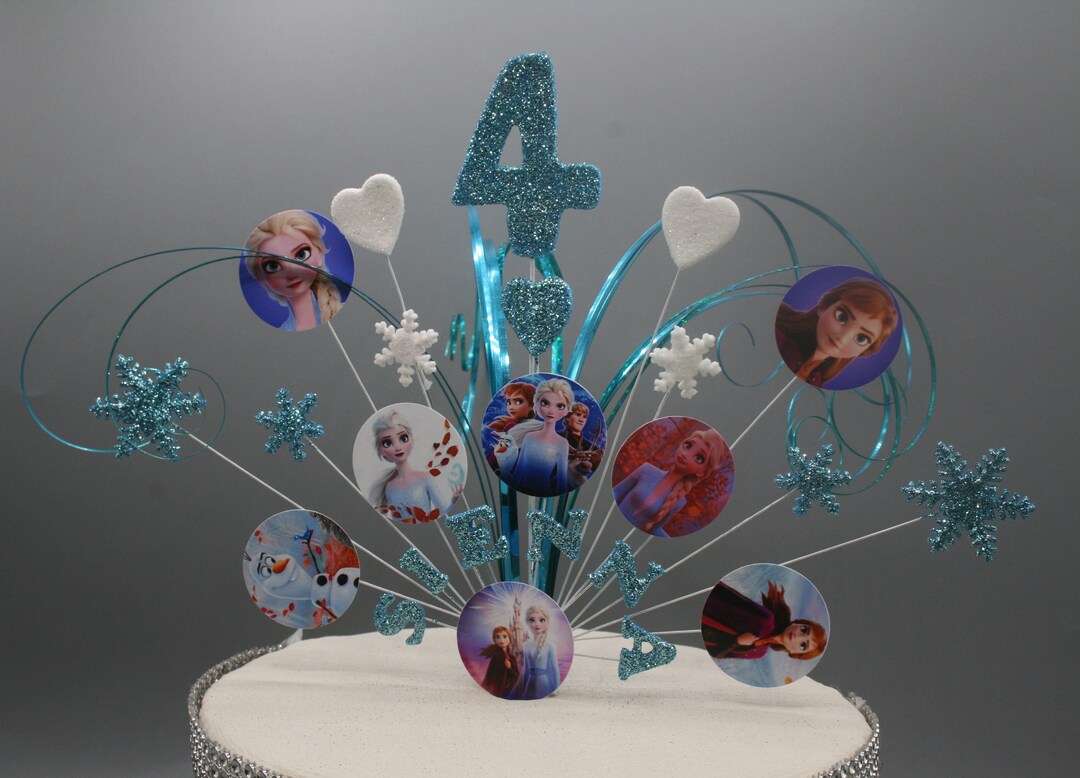 Frozen Elsa Anna Cake Topper Cake Decoration Cake Spray Birthday ...